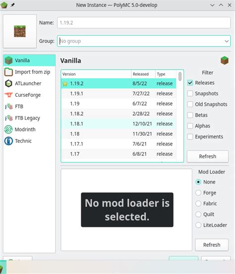 Settings And Add Instance Windows Are Too Big · Issue 1078 · Polymc