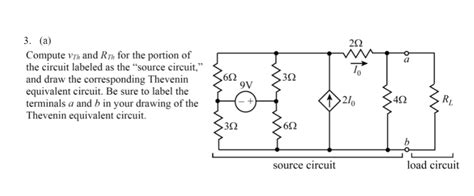 solved 3 a compute vth and rth for the portion of the