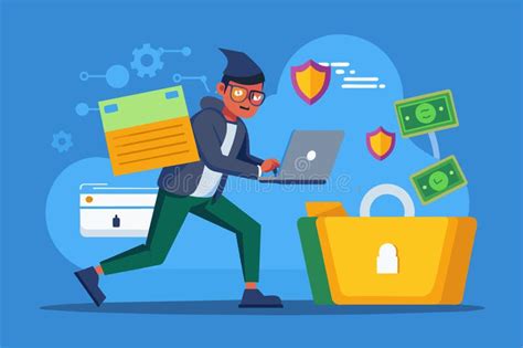 A Hacker Is Shown Using A Laptop To Breach A Secure Folder Seeking Access To Sensitive