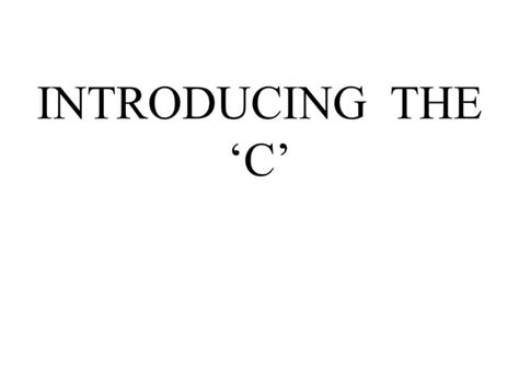 Fundamentals Of C Programming Pptx