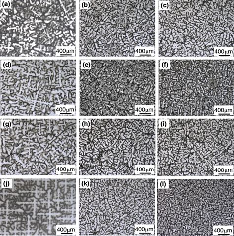 Microstructures In Transverse Section Of Samples Solidified Under