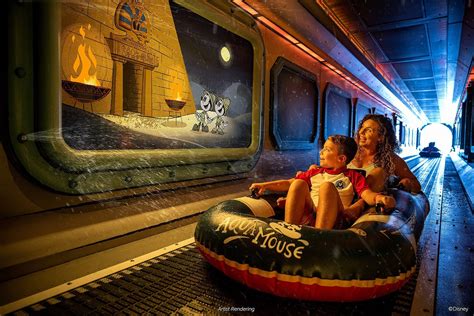 Disney Treasure Cruise Ship Aquamouse Attraction Theming Revealed