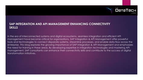 PPT SAP Integration And API Management Enhancing Connectivity Skills PowerPoint Presentation
