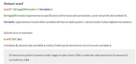 Scanf Uso Della Funzione Scanf Per Dati Di Input In C