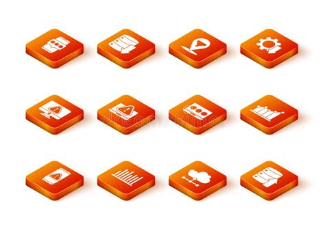 Set Mobile With Exclamation Mark Pie Chart Infographic Monitor Laptop Network Cloud