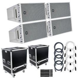 X RCF HDL A White Line Array Modules With Cases IDJNOW