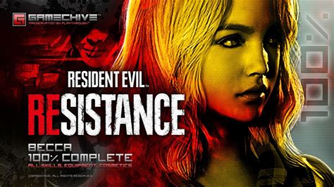 Resident Evil Resistance Becca Woollett All Skills Equipment And