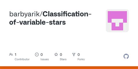Classification Of Variable Starsbinaryvariablestarsclassification