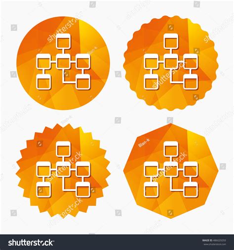 Database Sign Icon Relational Database Schema Stock Vector Royalty