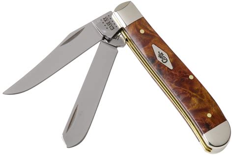 Case Mini Trapper Autumn Maple Burl Wood 11545 7207 Rostfreier Stahl