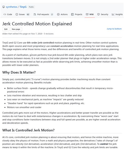 Jerk Controlled Motion Explained · Synthetostinyg Wiki Pdf Acceleration Derivative