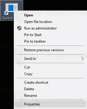 Create A Switch User Shortcut In Windows 10