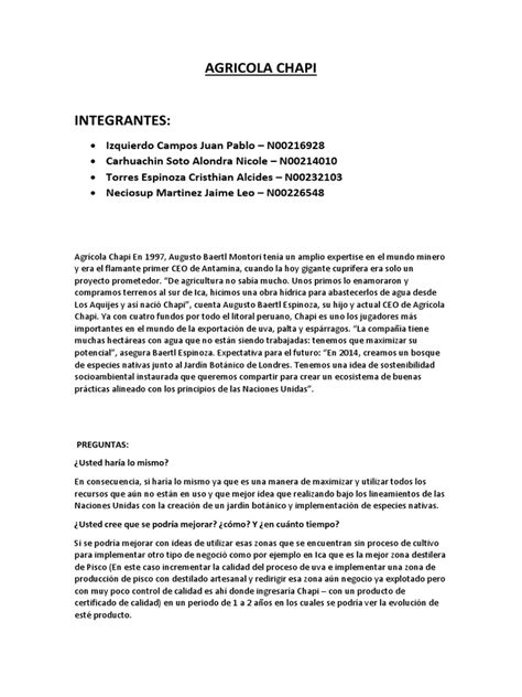 Agricola Chapi 2021 Pdf