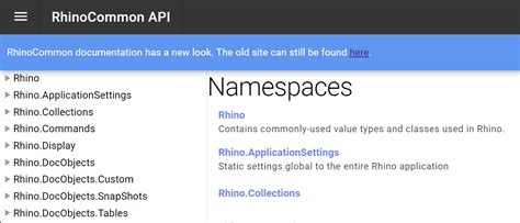 Rhinocommon Api Docs Site New Vs Old Rhino Developer Mcneel Forum