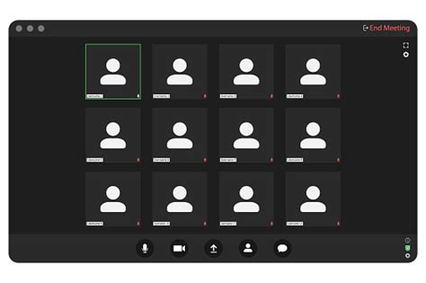 화상 회의 사용자 인터페이스 화상 통화 화면 인터페이스 템플릿 사회적 의사소통을 위한 응용 프로그램 화상 회의 창 오버레이 Brand Name Online Messaging