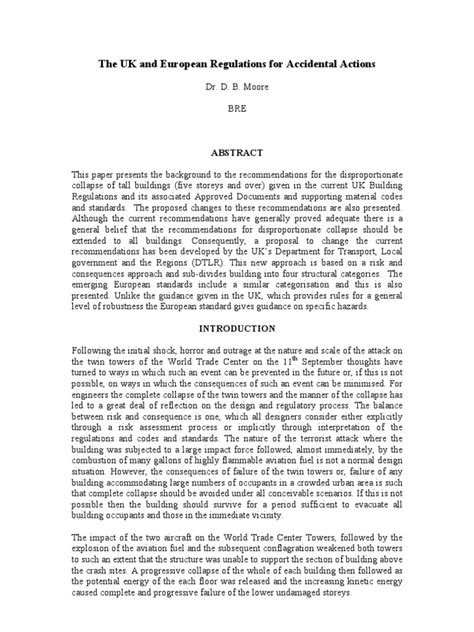 Disproportionate Collapse Paper Download Free Pdf Beam Structure