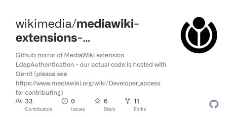 github wikimedia mediawiki extensions ldapauthentication github
