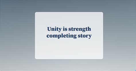Unity Is Strength Completing Story Unity Is Strength Completing Story For JSC SSC HSC Babe