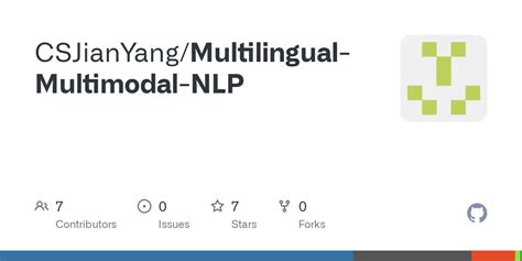 Github Csjianyangmultilingual Multimodal Nlp
