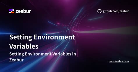 Setting Environment Variables Zeabur