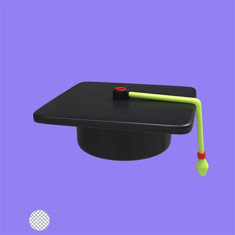 Premium Psd Academic Graduation Cap University Convocation Hat 3d Rendering Isolated Illustration