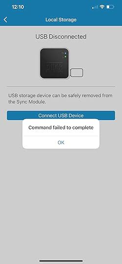 Blink Camera Command Failed To Complete