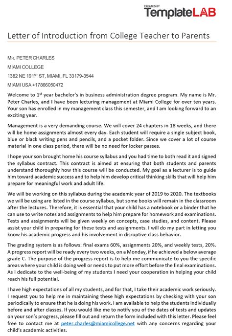 40 Letter Of Introduction Templates And Examples