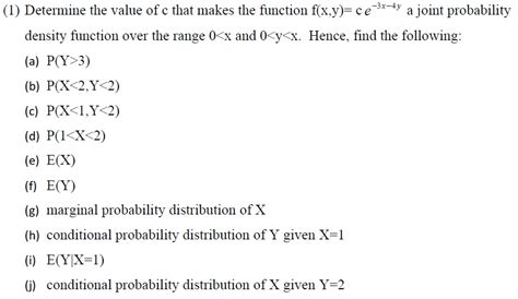 Solved Determine The Value Of C That Makes The Function F X Chegg