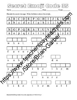 Crack The Code Secret Emoji Code Favorite Subject UNIQUE CODES