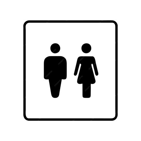 화장실 아이콘 세트 화장실 표시 픽토그램 프리미엄 Ai 생성 벡터