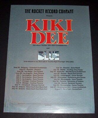 Kiki Dee Us Tour 1977 Short Print Poster Type Advert Promo Ad Ebay