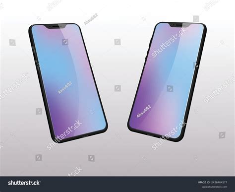 Realistic Smartphone Mockup Device Ui Ux Stock Vector Royalty Free