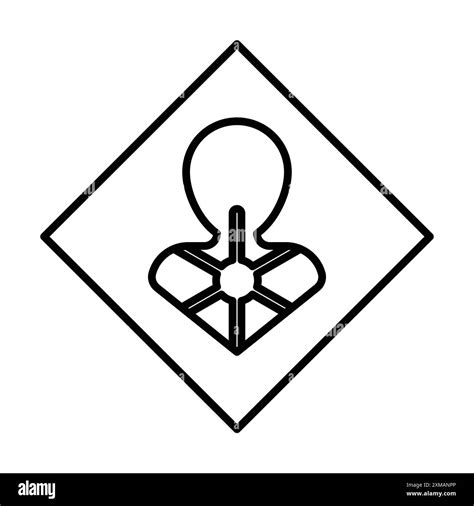 Carcinogen Icon Linear Logo Mark Set Collection In Black And White For