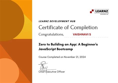 Vaishnavi S On Linkedin Certified In Javascript📚 Learnzdevelopmenthub
