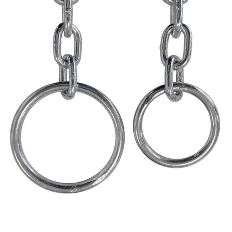 Canal Mooring Chain With Rings Galvanised Narrow Boat Tie Ring 1 Metre