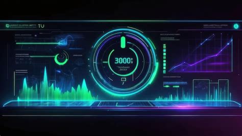 Premium Photo Futuristic Hud Interface Background With Holographic Graphics And Data