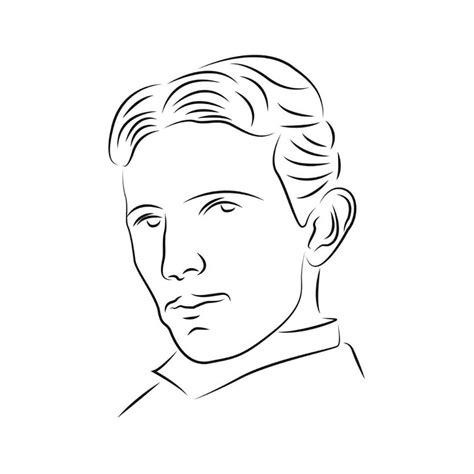 Tesla Nikola Drawing Step Getdrawings Entry Sketch Coloring Page