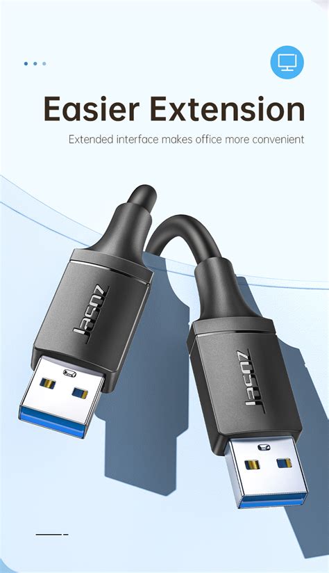 Jasoz USB 3 0 Male To Male Extension Cable High Speed Data Cable For Laptop TV Box Hard Drive PC