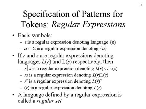 1 Lexical Analysis And Lexical Analyzer Generators Chapter