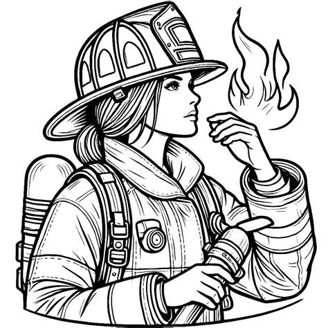 Ragazza Pompiere Da Colorare Scarica Stampa O Colora Subito Online