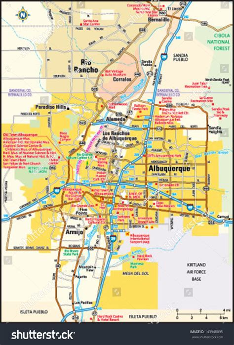 Albuquerque Map Map Albuquerque City Street Public Lands