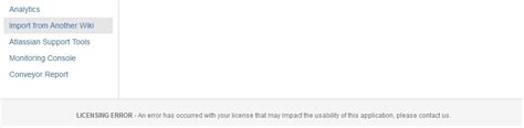 Licensing Error Displayed On Confluence Footer Confluence Atlassian