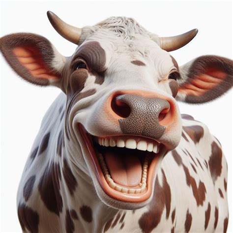 Premium Psd A Cow With A Big Smile On Its Face