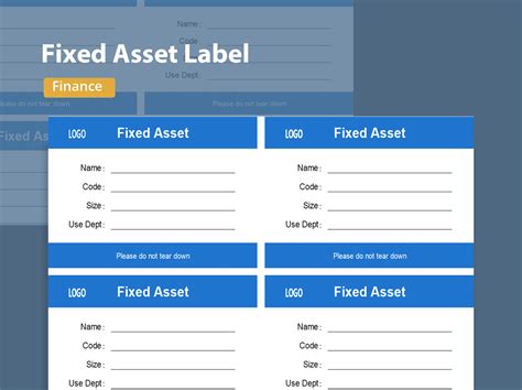 EXCEL Of Clasical Fixed Asset Label Xlsx WPS Free Templates