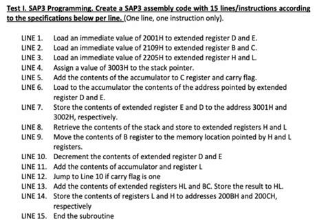 Solved Create A Flowchart And An Assembly Code For