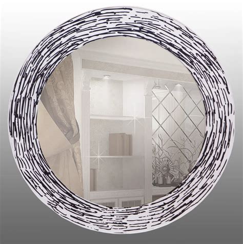 Дизайнерское зеркало настенное круглое для салонов красоты дома гостиницы и студии АртКом Акz3