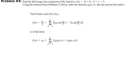 Solved Find The Half Range Sine Expansion Of The Function Chegg Com