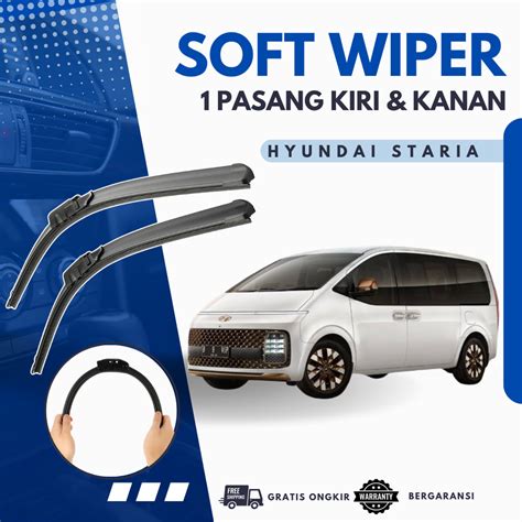 Jual Wiper Mobil Frameless Hyundai Staria 1 Set Kiri Dan Kanan Tanpa