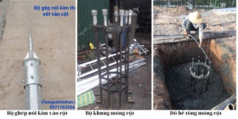 CỘt ChỐng SÉt Cao 10 12 15 18 20 25 30m Chống Sét Việt Nam