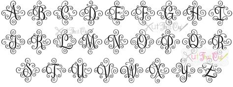 Elegant Scroll Monogram Font So Fontsy